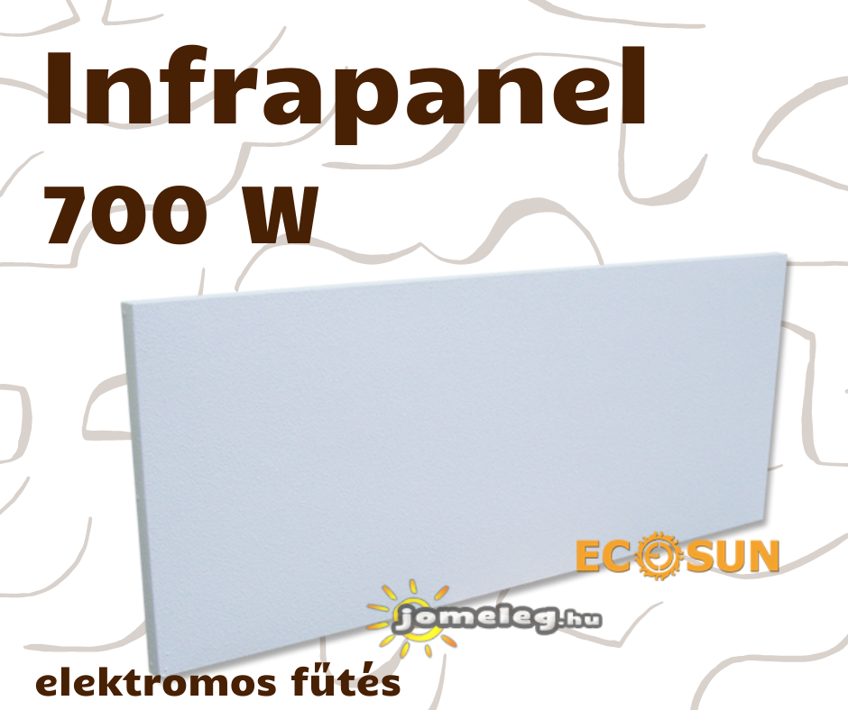 Infrafűtés mennyezetre és oldalfalra - ECOSUN 700 W infrapanel ár